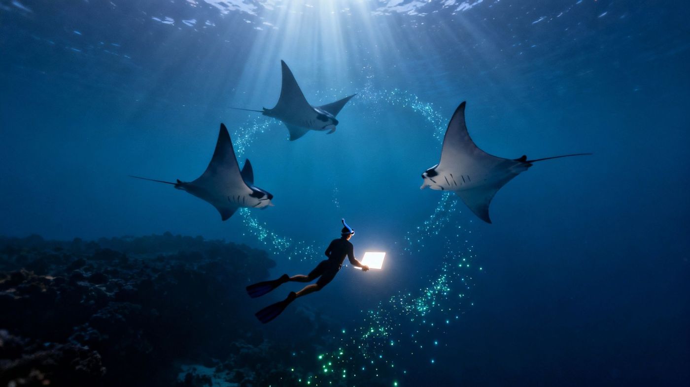 Manta Ray Night Snorkel Kona: Experience The Manta Ray Night Snorkel ...
